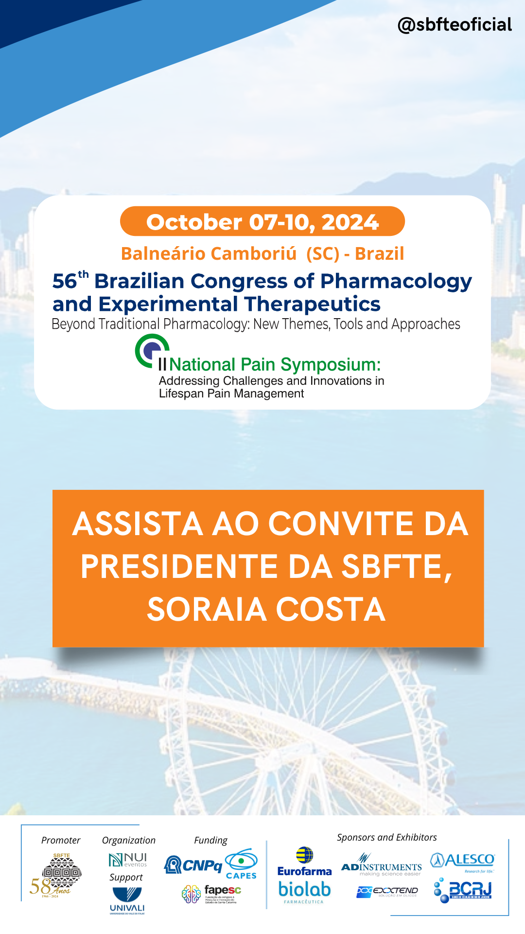 Congresso 2024: assista ao convite da presidente da SBFTE, Soraia Costa ...